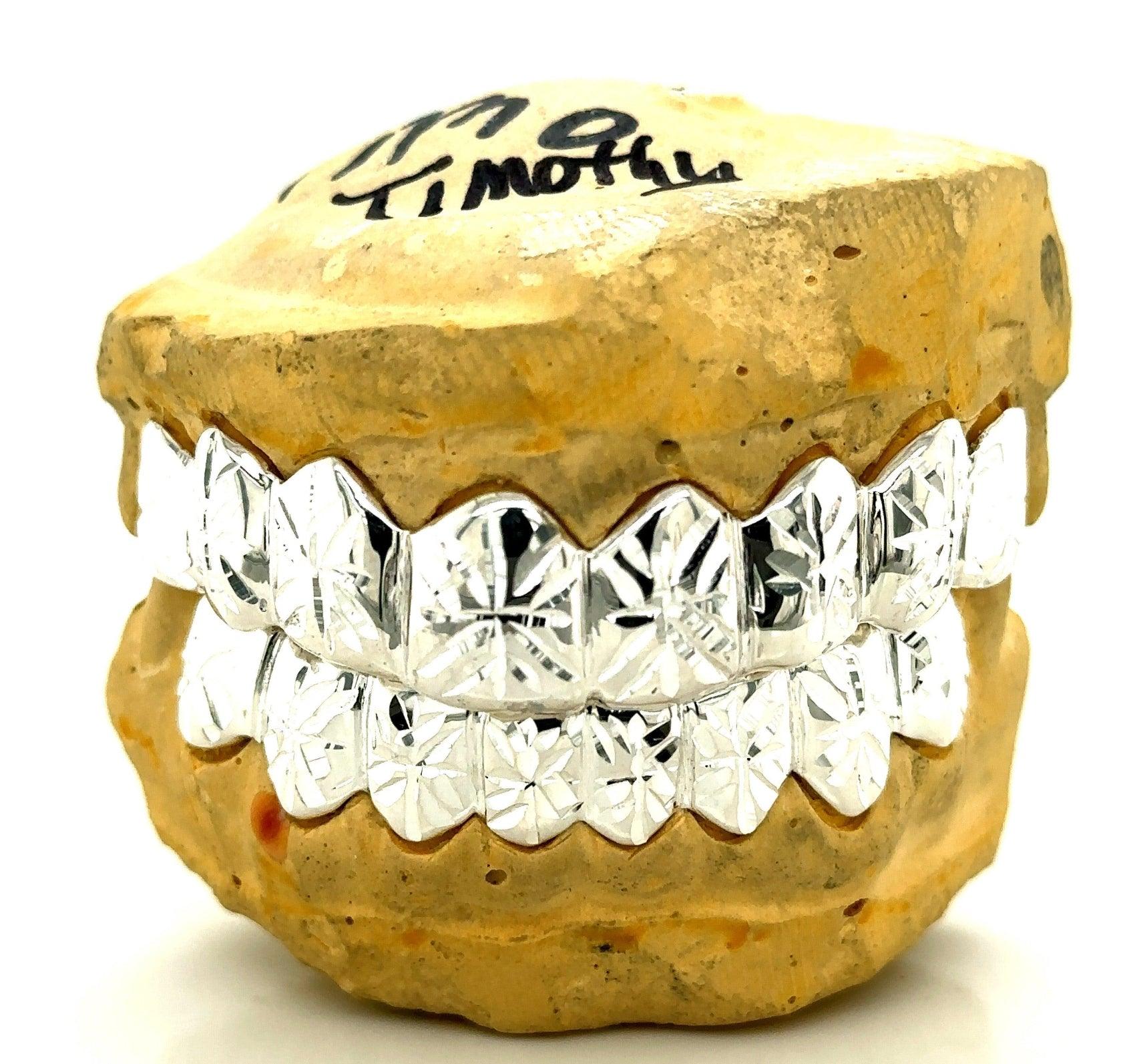 Silver Sunburst Cut Grillz Collection - Seattle Gold Grillz