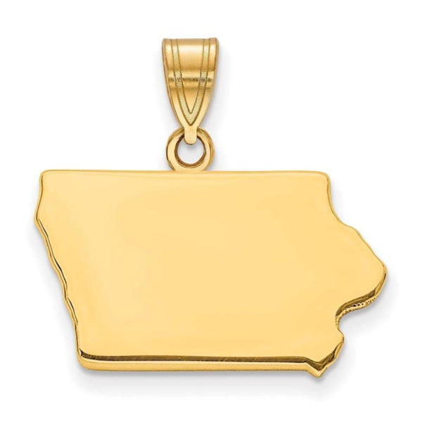 Gold Iowa State Pendant Collection - Seattle Gold Grillz