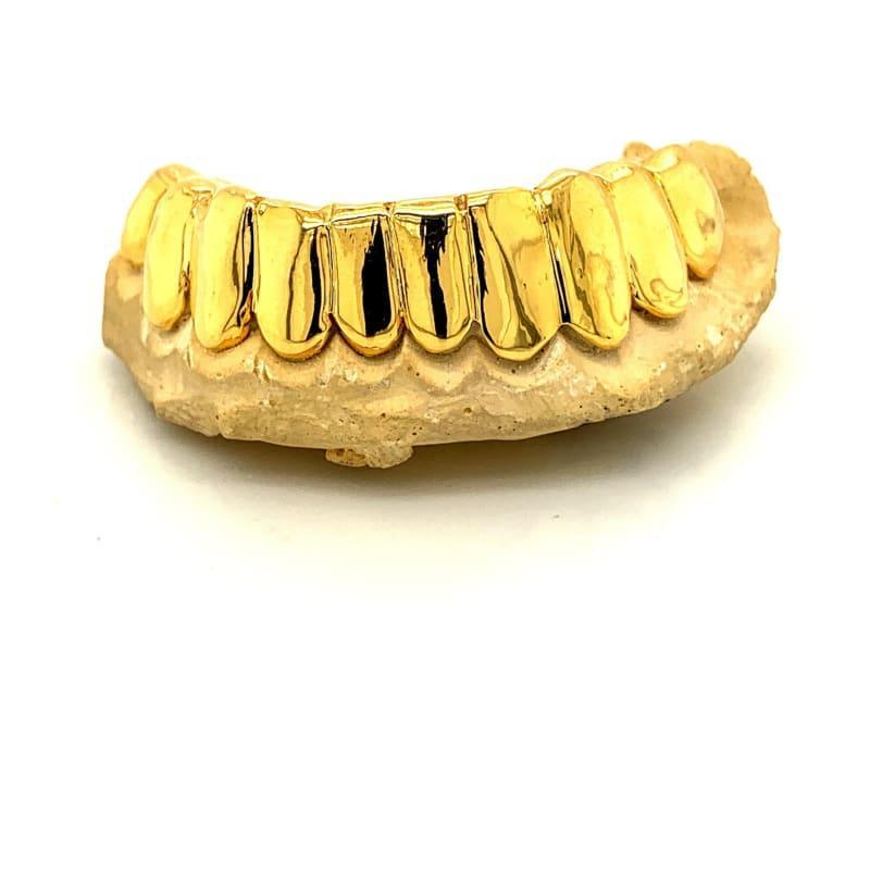 12pc Gold Bottom Grillz made by Seattle Gold Grillz | Seattle Gold Grillz