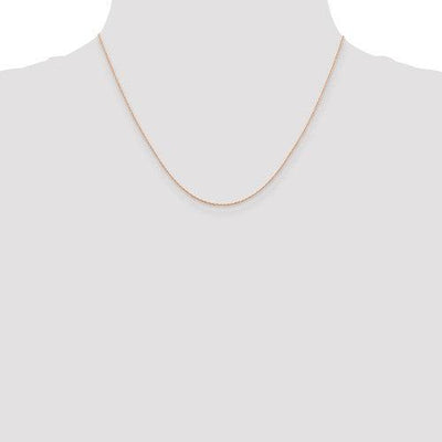 14k Rose Gold 0.5mm Baby Rope Chain | Seattle Gold Grillz