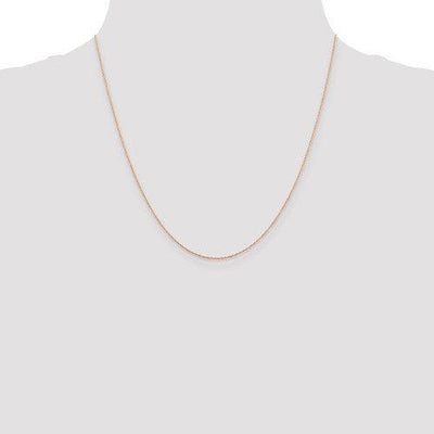 14k Rose Gold 0.5mm Baby Rope Chain | Seattle Gold Grillz