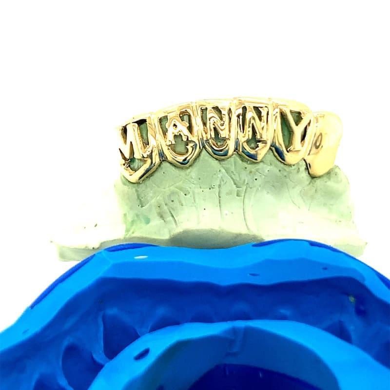 6pc Gold Open Face Letter Bottom Grillz – Seattle Gold Grillz