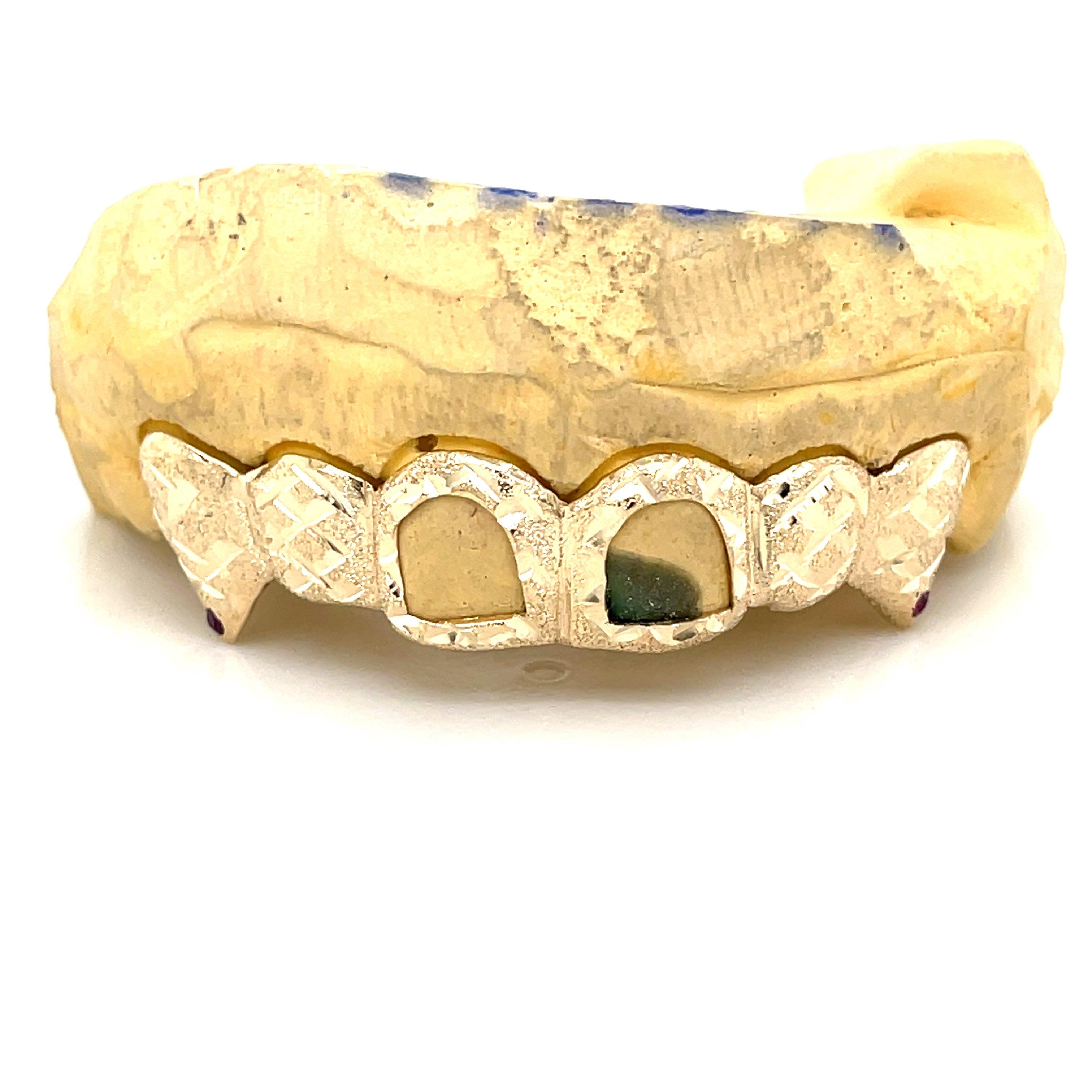 6pc Gold Snowflake Open Face Ruby Grillz – Seattle Gold Grillz