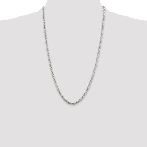 Sterling Silver 3.6mm Round Box Chain – Seattle Gold Grillz