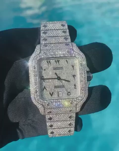 Cartier Diamond Watch with Arabic Letters – Seattle Gold Grillz